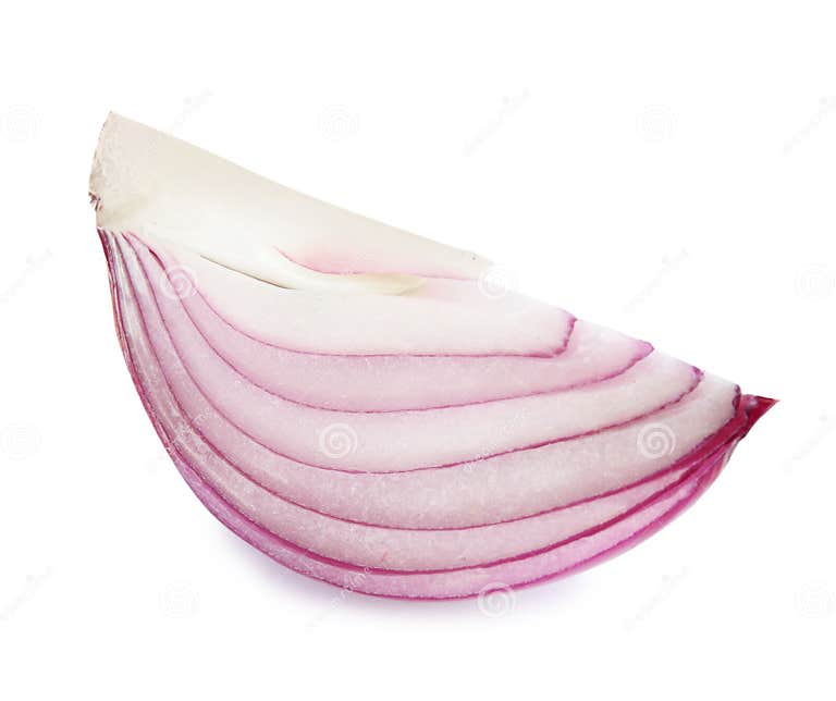 Fresh Cut Red Onion on White Stock Photo - Image of flavor, fresh ...