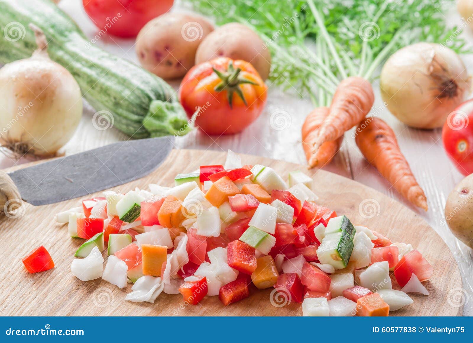 Fresh cut vegetables. stock photo. Image of healthy, potato - 60577838
