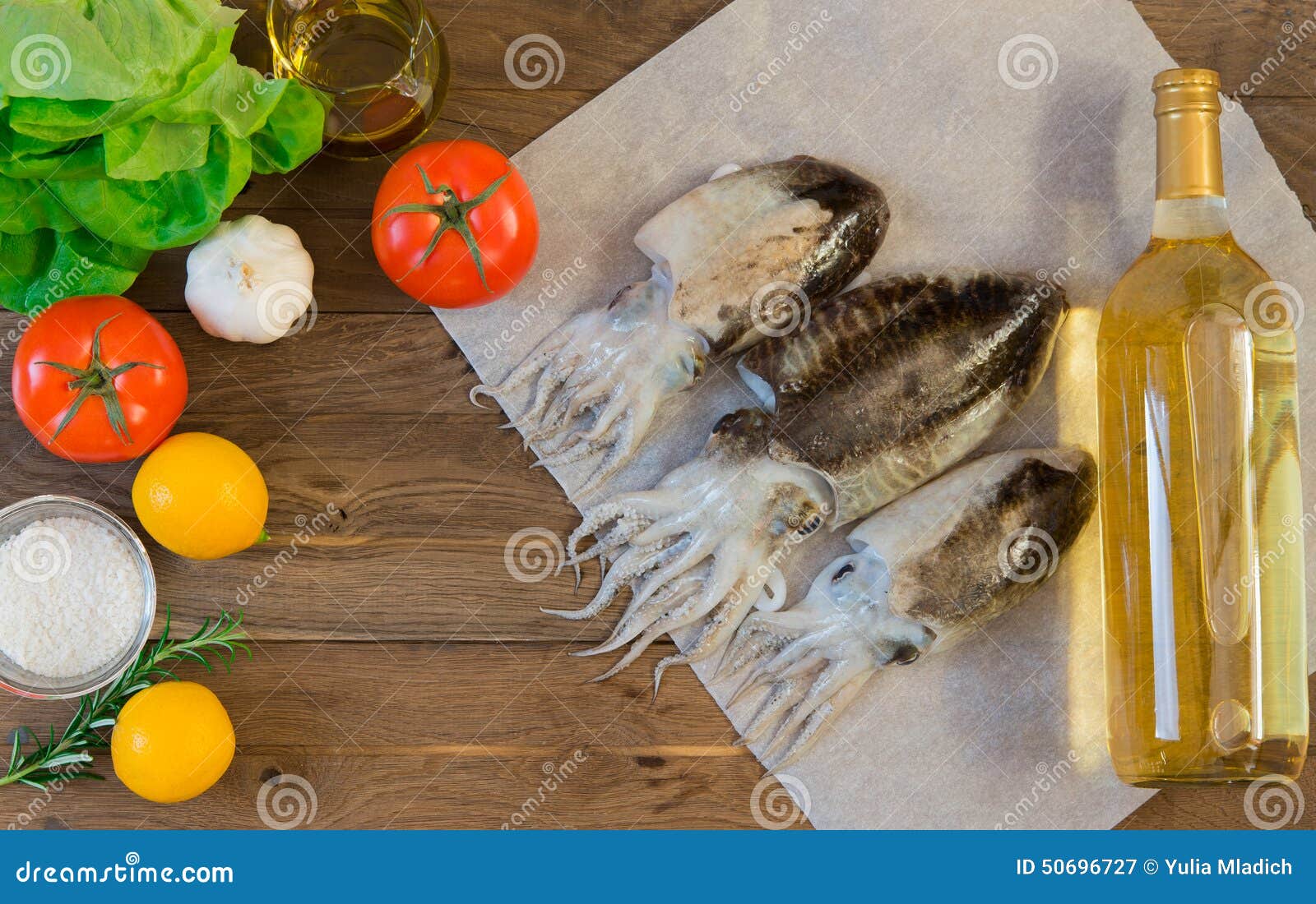 Fresh Cuttlefish with Vegetables Stock Image - Image of cooking ...