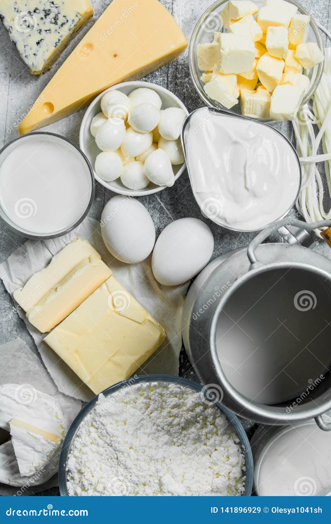 Fresh dairy products stock image. Image of meal, gourmet - 141896929