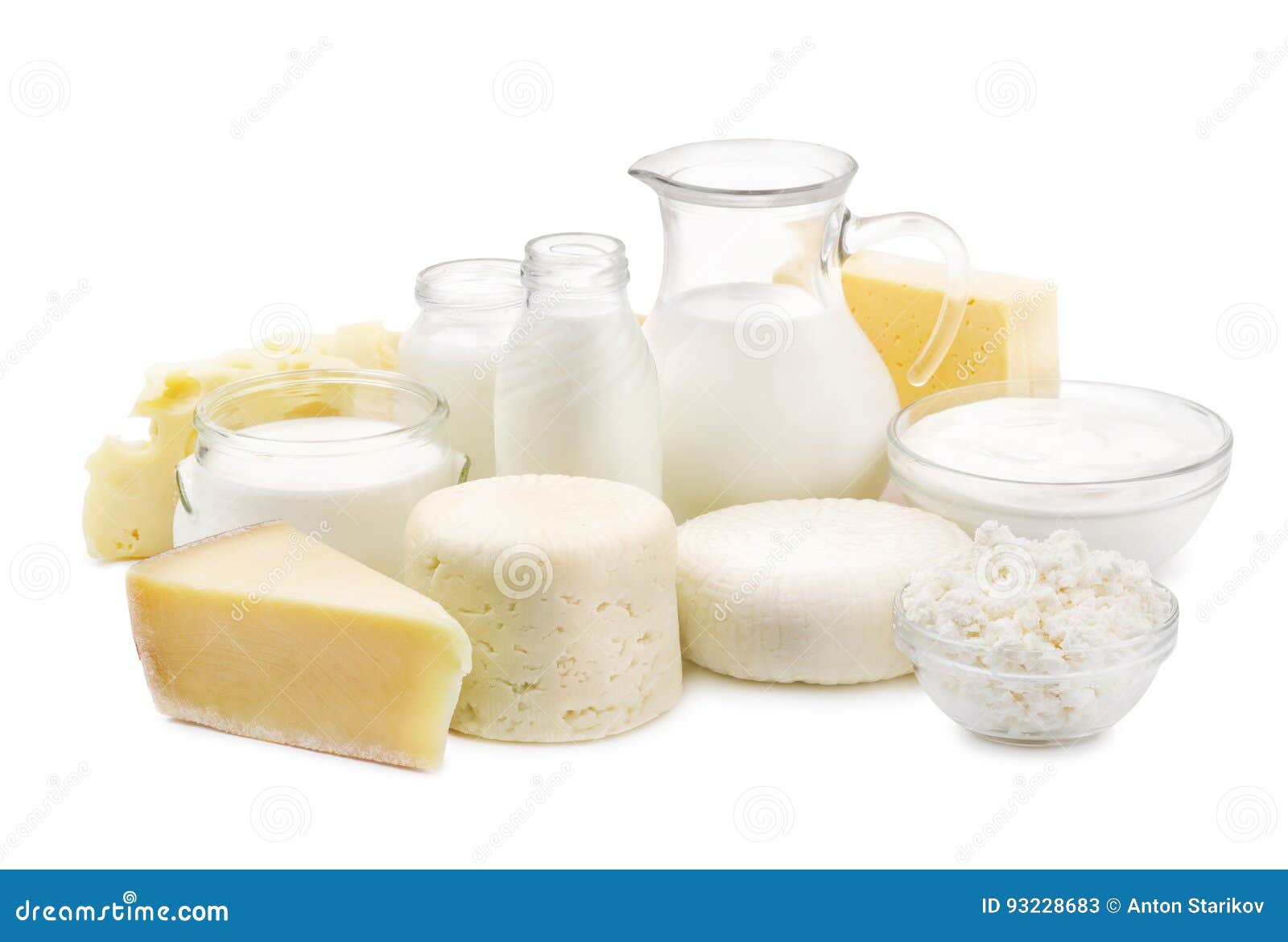 Fresh dairy products stock image. Image of glass, cream - 93228683