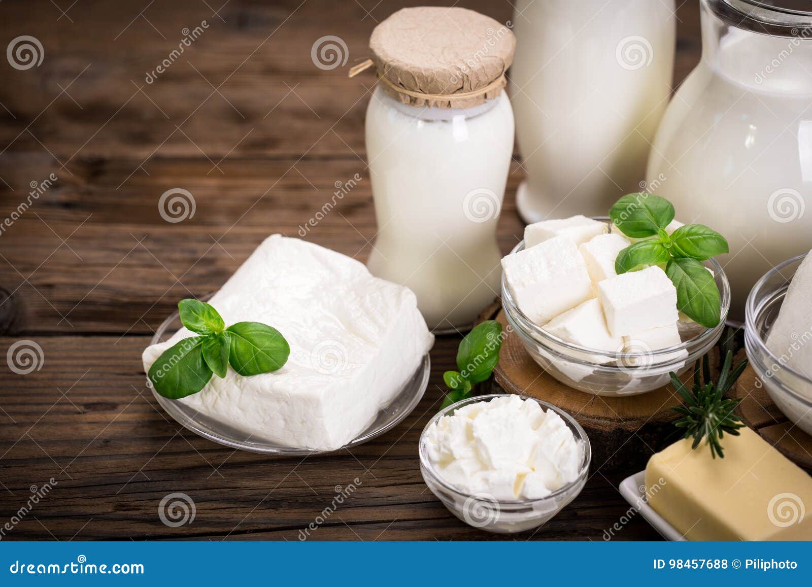 Fresh dairy products stock photo. Image of fresh, group - 98457688