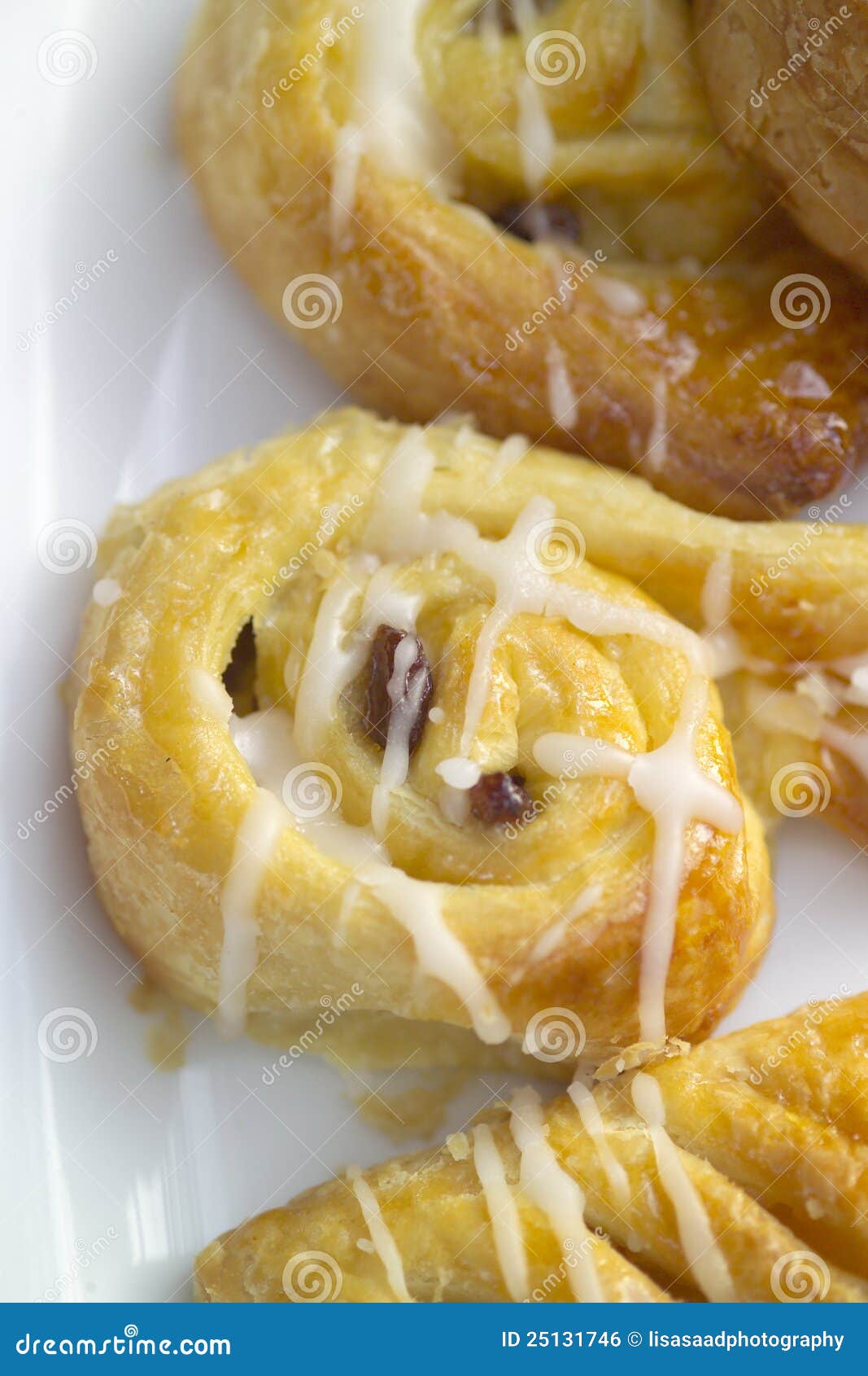 Fresh danish rolls stock photo. Image of food, glazed - 25131746
