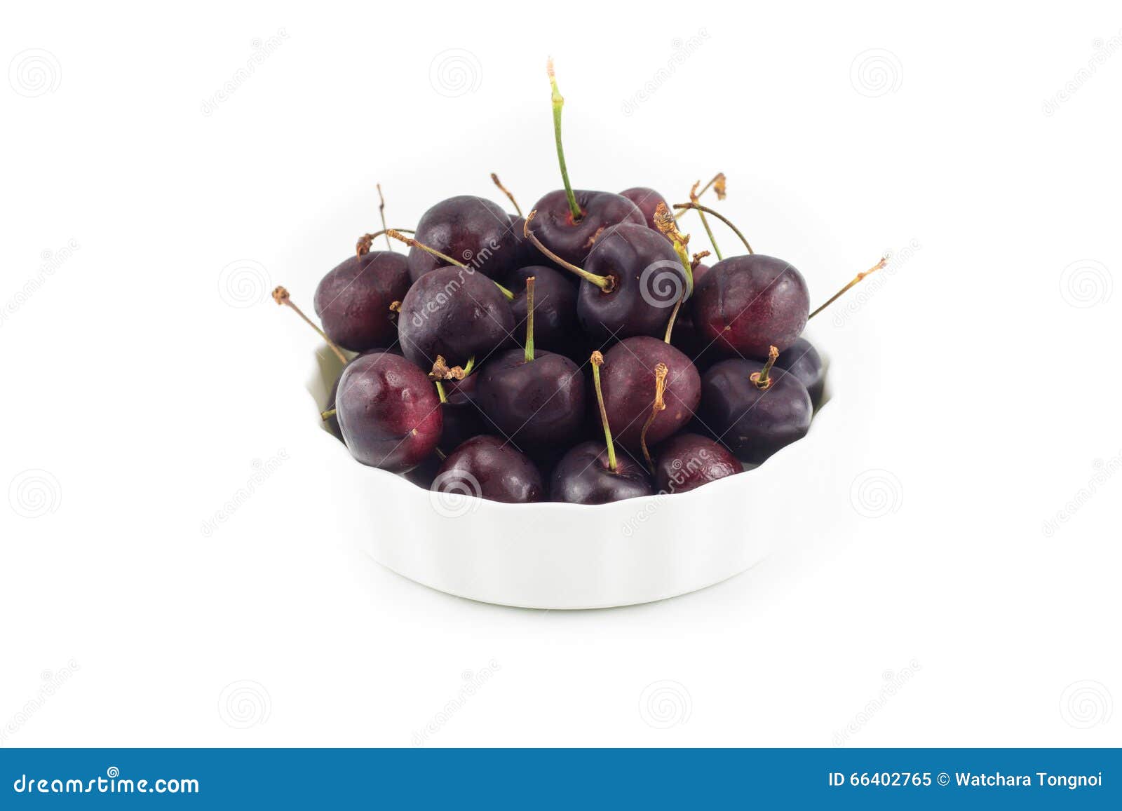 Fresh Dark Purple Cherry Isolated Background Stock Image - Image of ...
