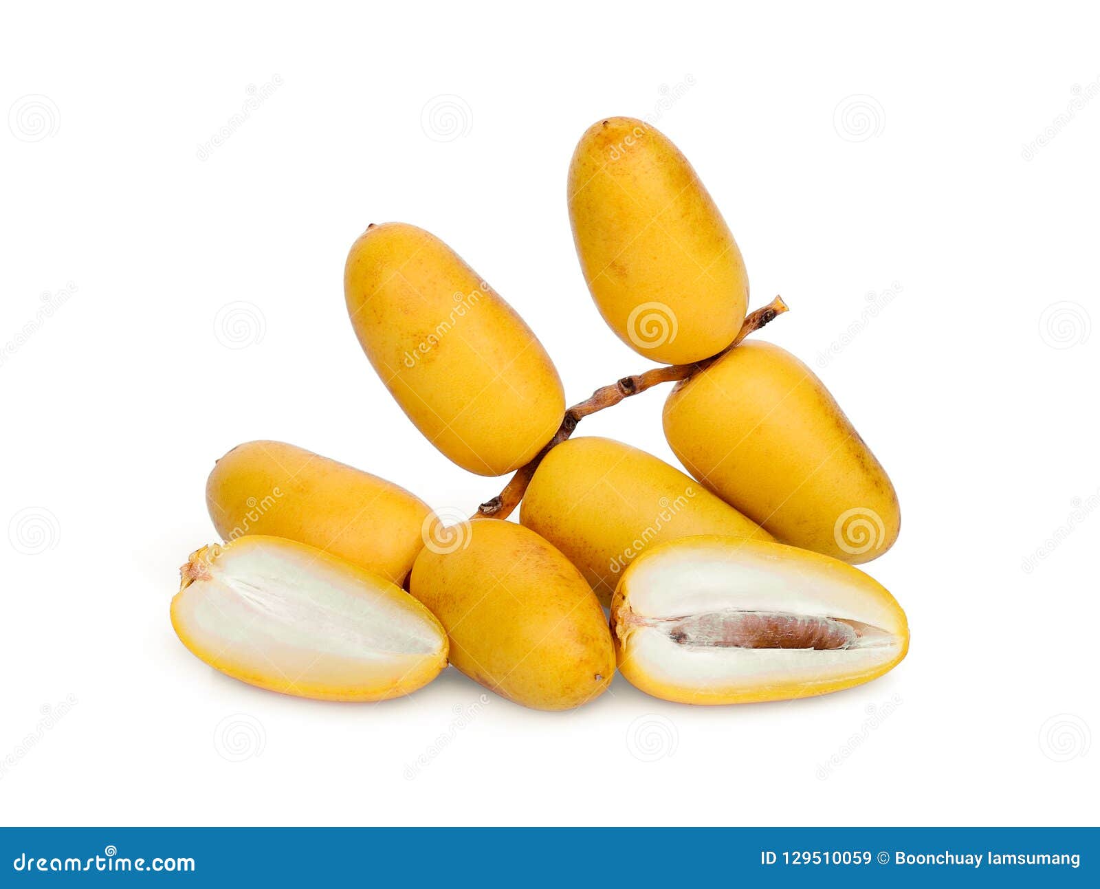 Fresh Date Palm Fruit Isolated on White Stock Image - Image of healthy ...
