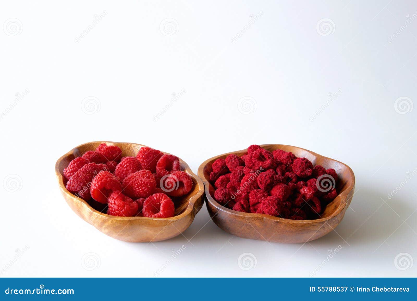 Fresh and Dehydrated Raspberry Stock Image - Image of breakfast, bowl ...