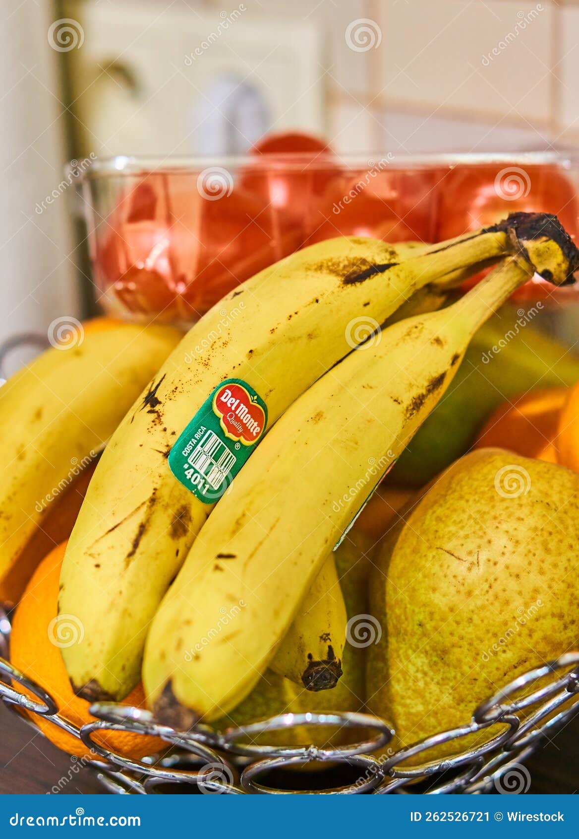 Fresh Del Monte Banana in a Fruit Basket. Editorial Photo - Image of ...