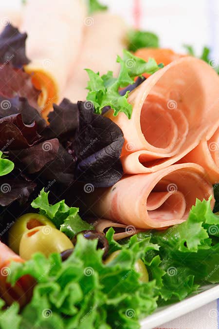 Fresh Deli Meat and Veggies Stock Photo - Image of salami, smoked: 4662240