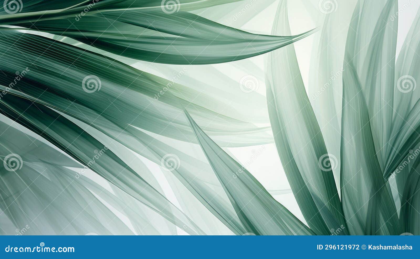 Fresh, Delicate, Ethereal Tropical Leaves Background with a Mist Effect ...