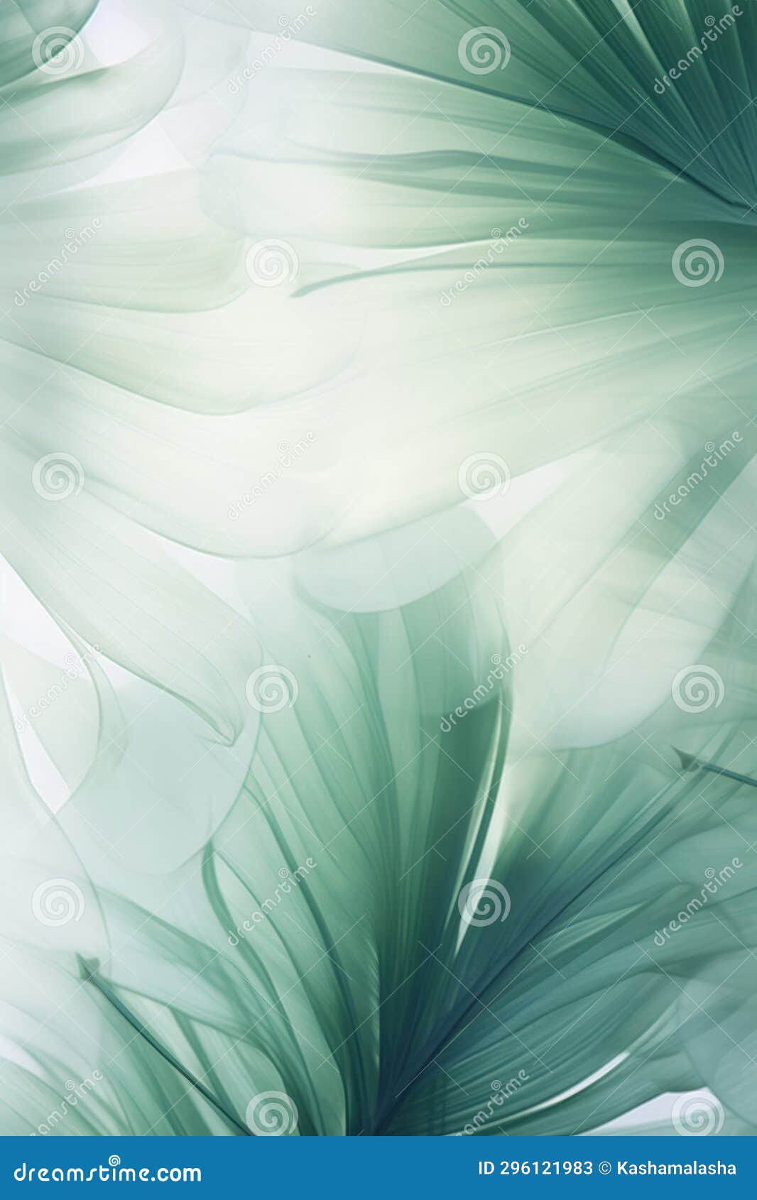 Fresh, Delicate, Ethereal Tropical Leaves Background with a Mist Effect ...