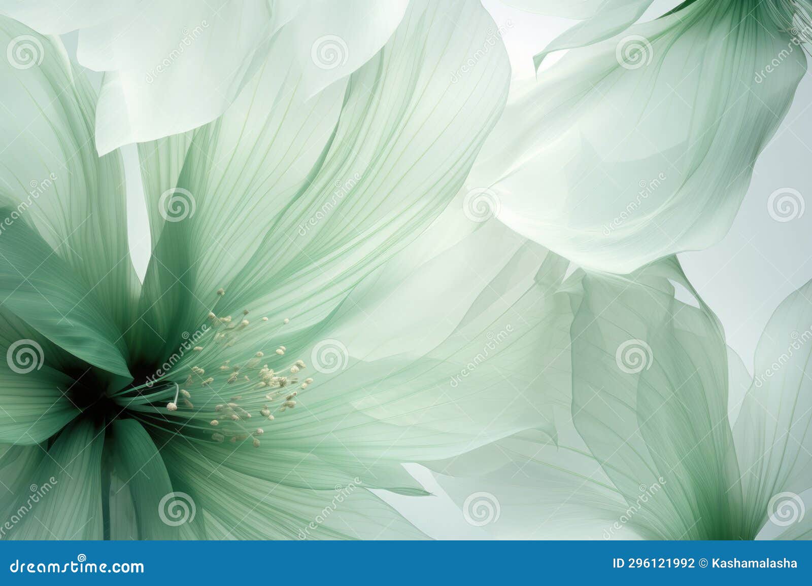 Fresh, Delicate, Ethereal Tropical Leaves Background with a Mist Effect ...