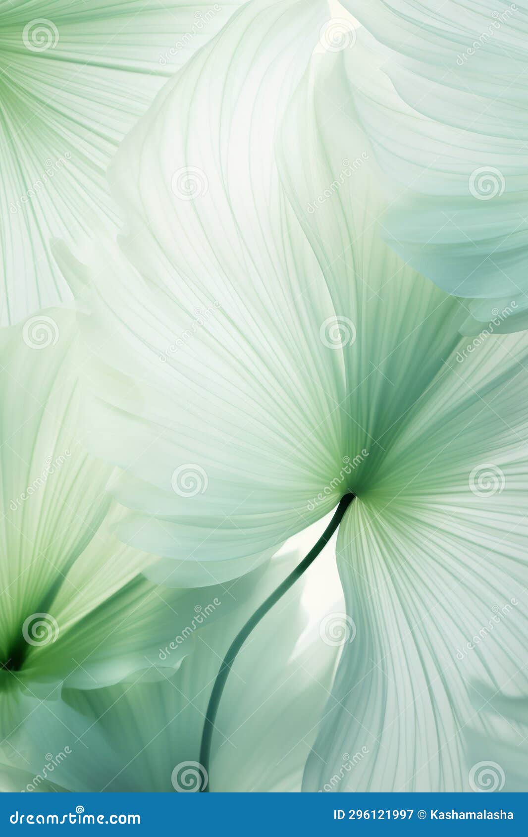 Fresh, Delicate, Ethereal Tropical Leaves Background with a Mist Effect ...
