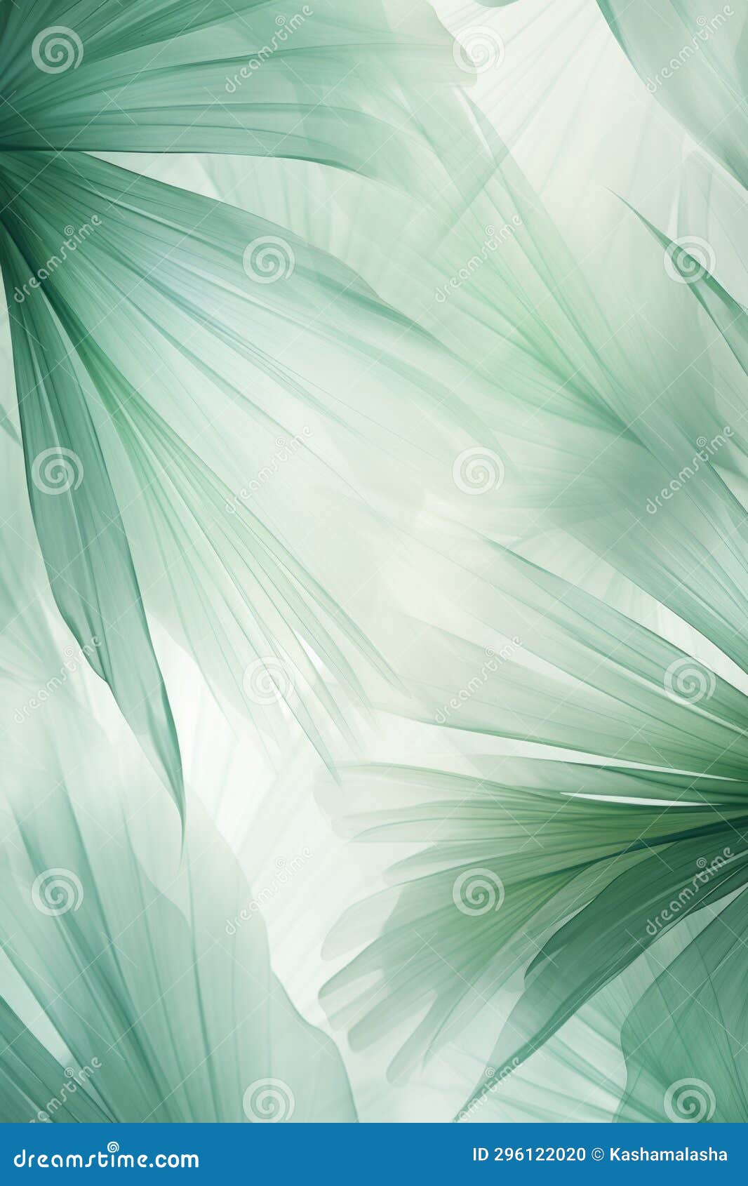 Fresh, Delicate, Ethereal Tropical Leaves Background with a Mist Effect ...