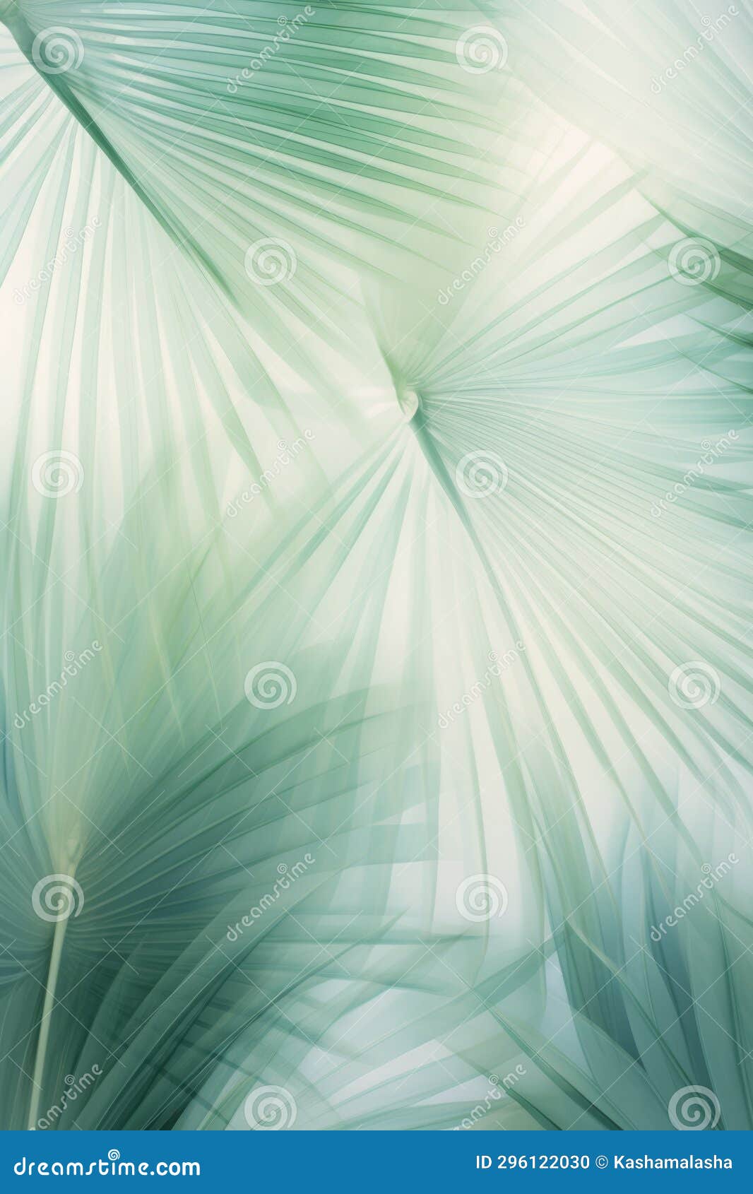 Fresh, Delicate, Ethereal Tropical Leaves Background with a Mist Effect ...