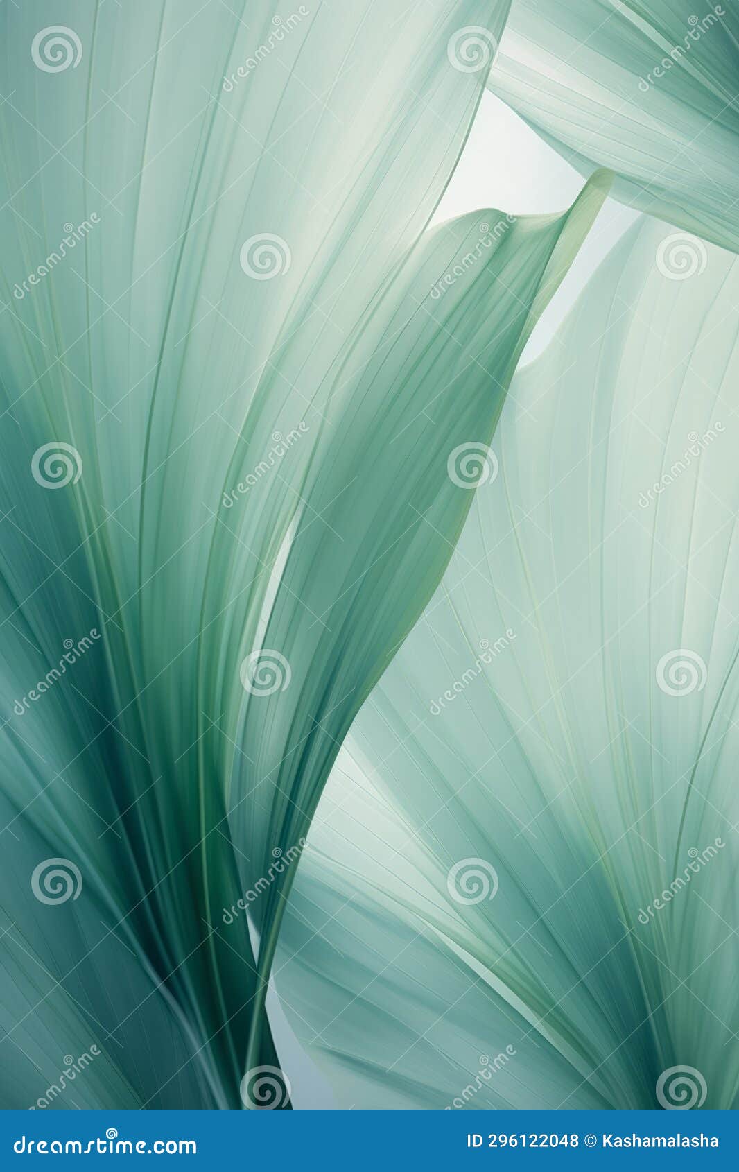 Fresh, Delicate, Ethereal Tropical Leaves Background with a Mist Effect ...