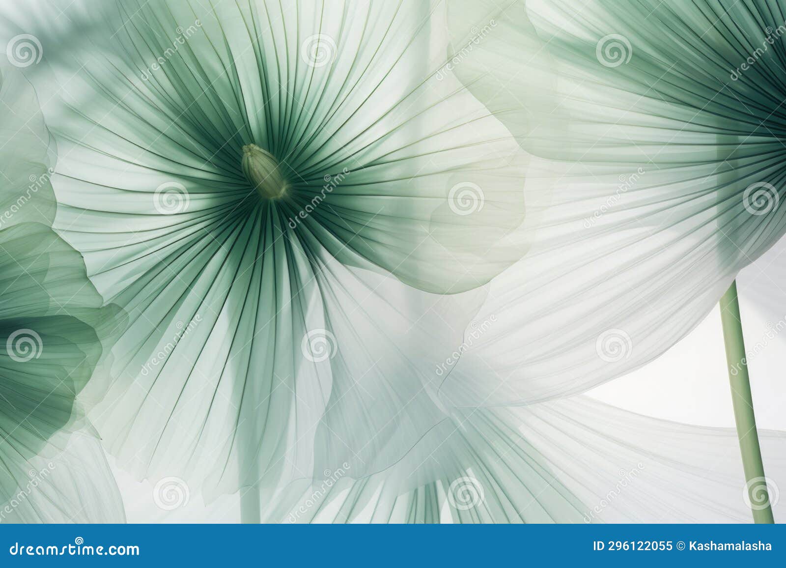 Fresh, Delicate, Ethereal Tropical Leaves Background with a Mist Effect ...