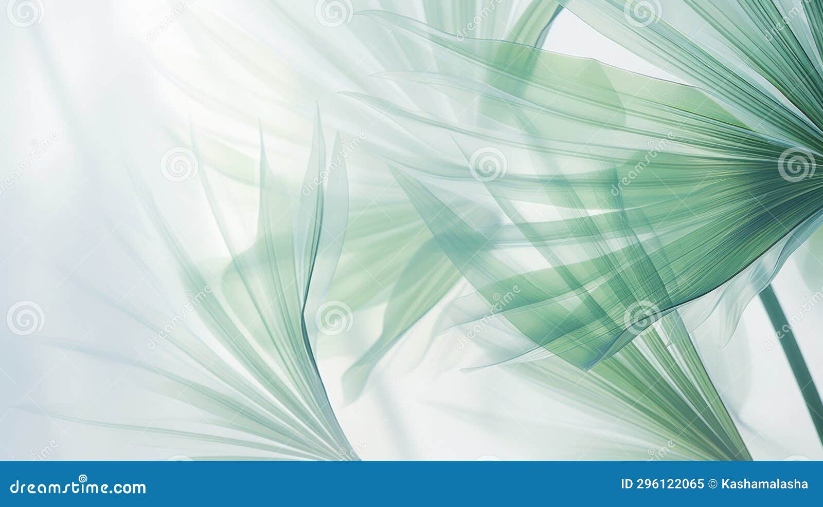 Fresh, Delicate, Ethereal Tropical Leaves Background with a Mist Effect ...