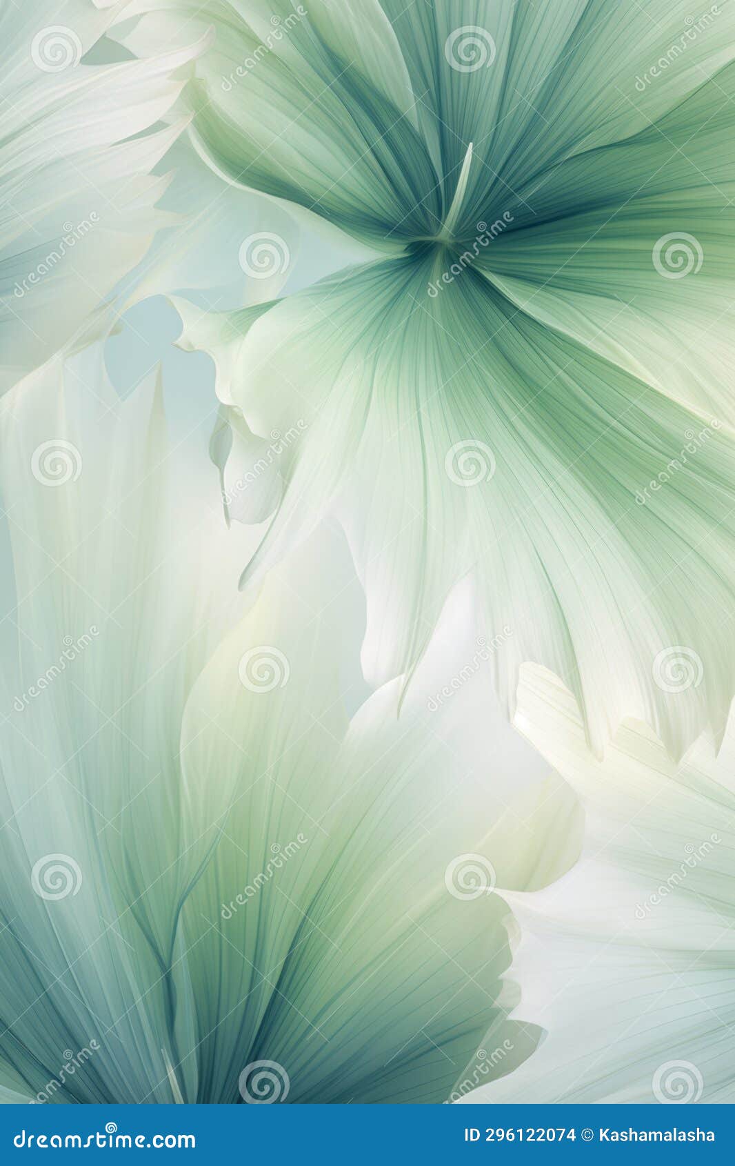 Fresh, Delicate, Ethereal Tropical Leaves Background with a Mist Effect ...