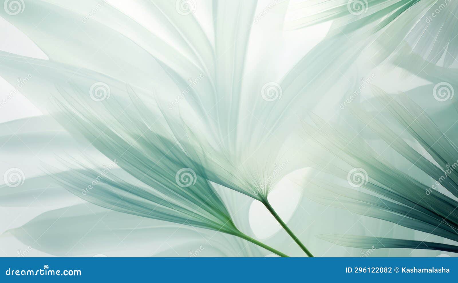 Fresh, Delicate, Ethereal Tropical Leaves Background with a Mist Effect ...