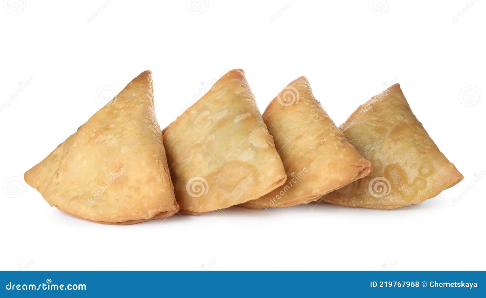 Fresh Delicious Crispy Samosas on White Background Stock Photo - Image ...