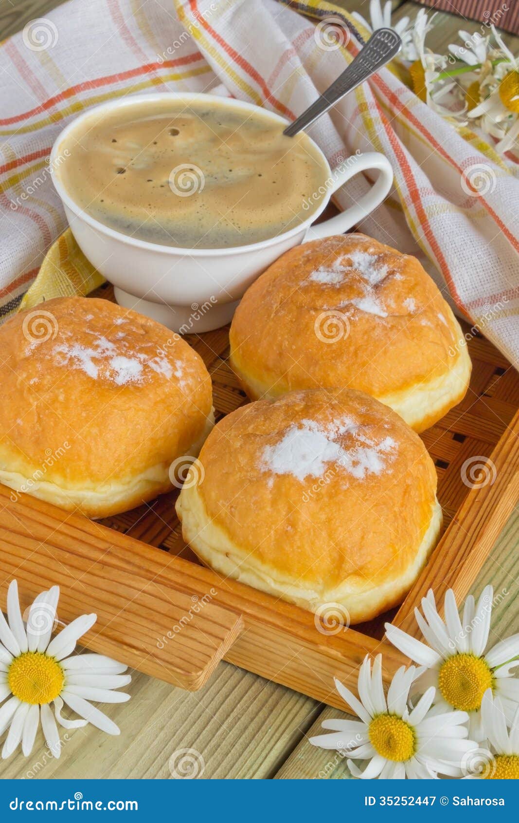 Fresh delicious donuts stock image. Image of table, traditional - 35252447