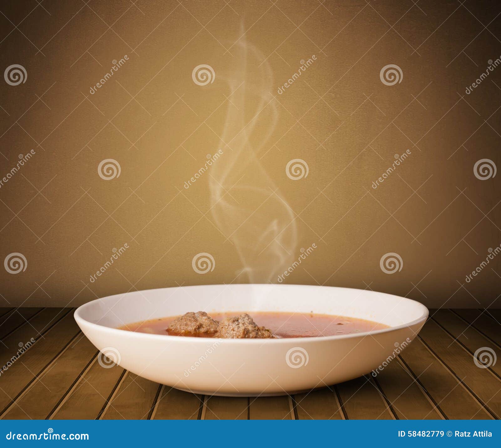 Fresh Delicious Home Cooked Soup with Steam Stock Image - Image of meat ...