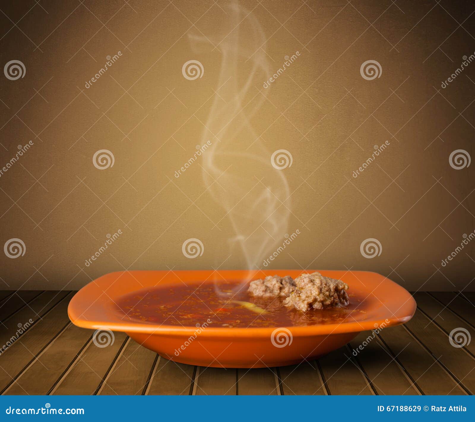 Fresh Delicious Home Cooked Soup with Steam Stock Image - Image of ...