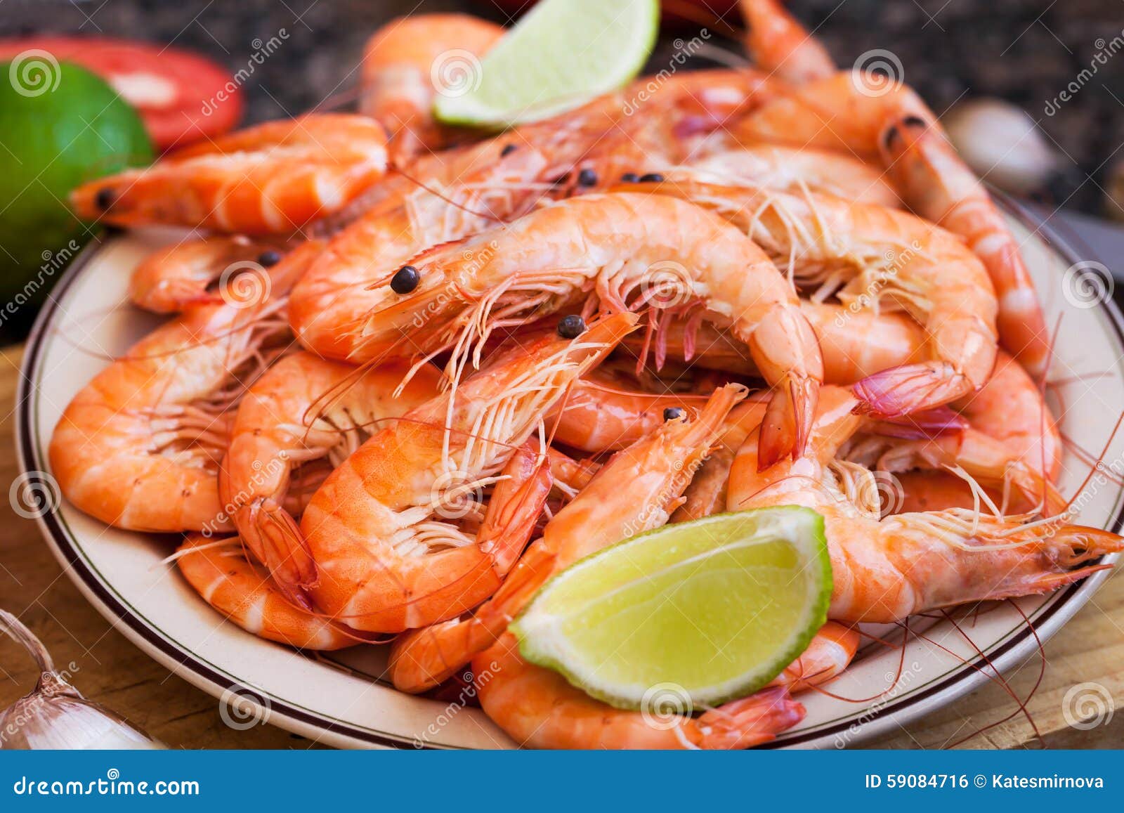 Fresh delicious prawns stock photo. Image of cuisine - 59084716