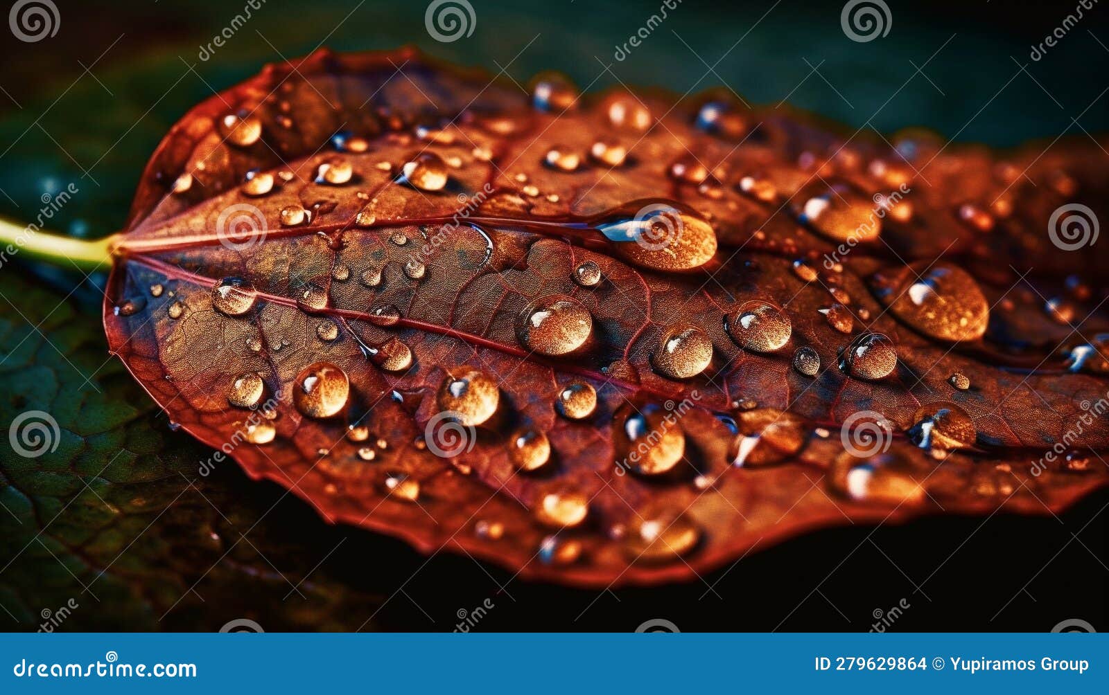 Fresh Dew Drops on Green Leaf, Nature Clean and Vibrant Generated by AI ...
