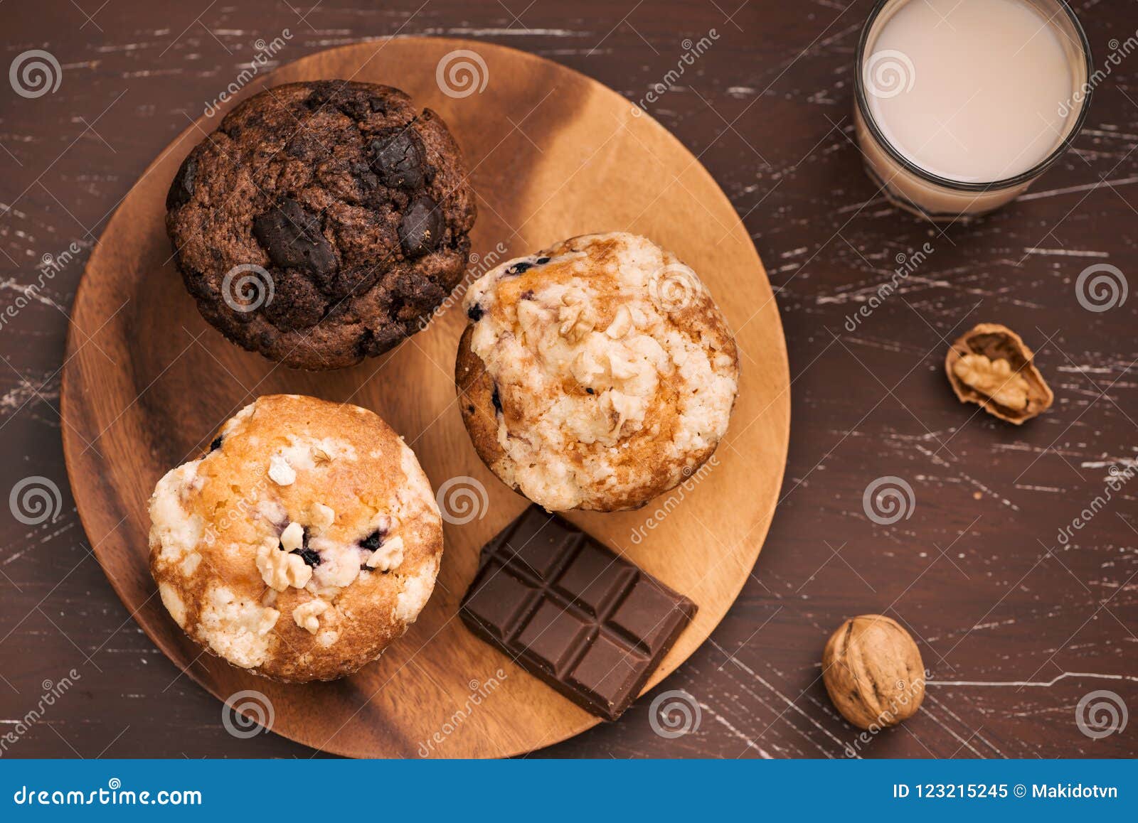 Fresh Different Homemade Muffins on the Table Stock Image - Image of ...