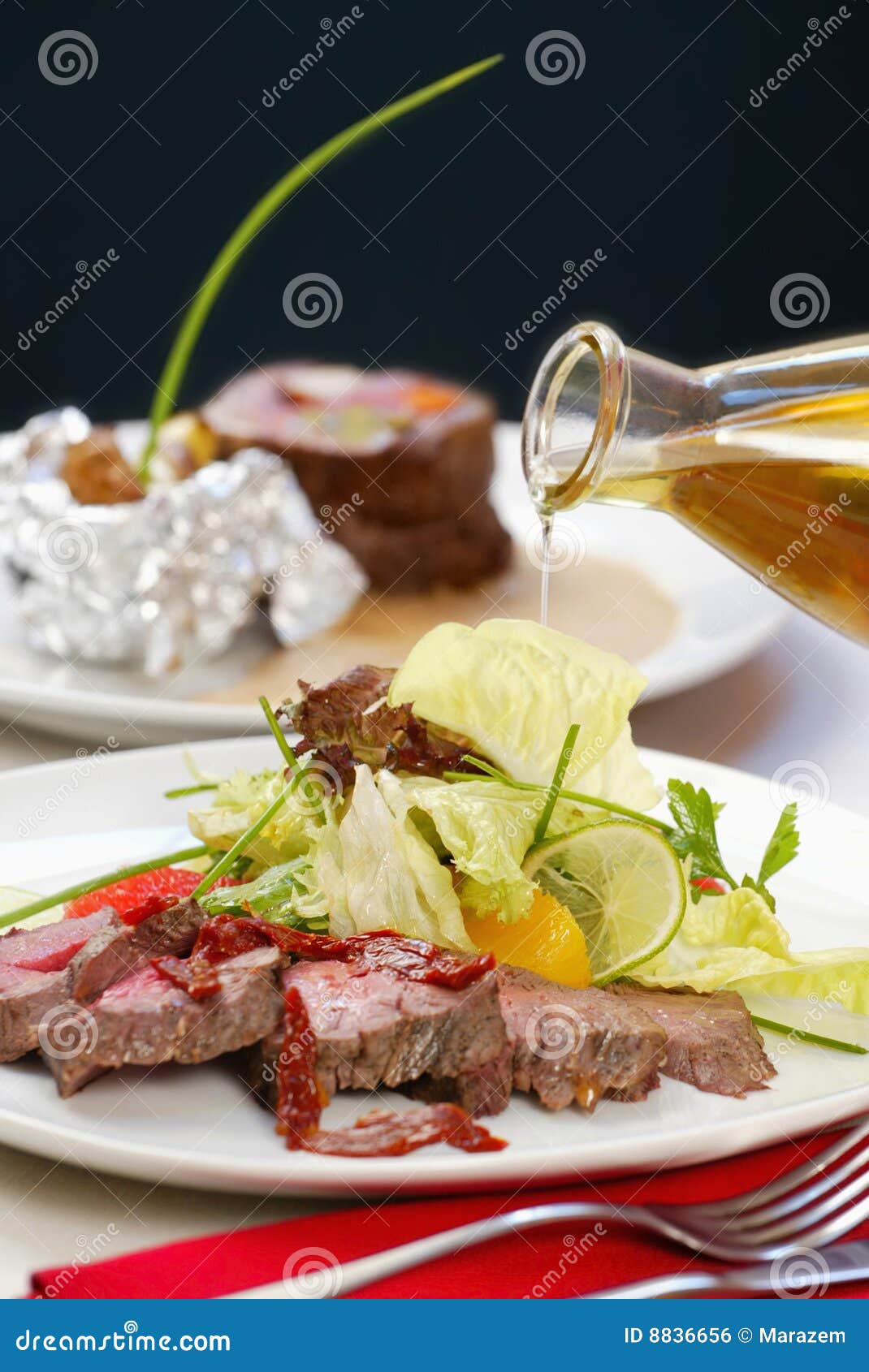 Fresh dinner stock photo. Image of closeup, eating, beef - 8836656