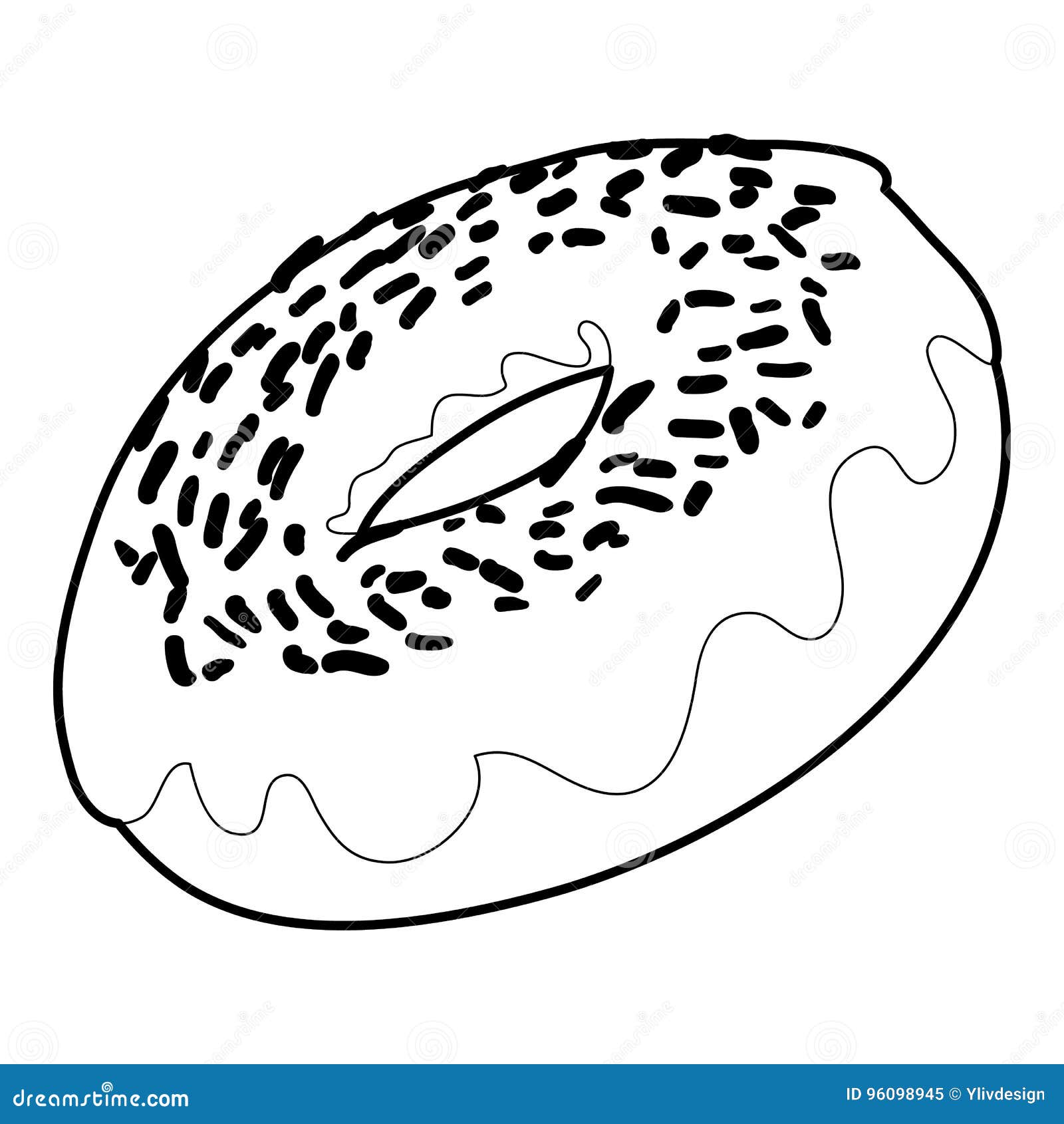 Fresh Donut Icon, Outline Style Stock Vector - Illustration of baked ...