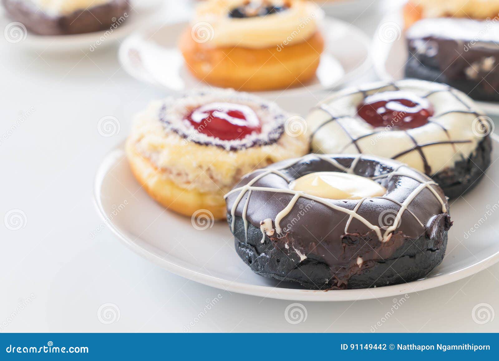 Fresh donut stock photo. Image of white, donuts, doughnut - 91149442