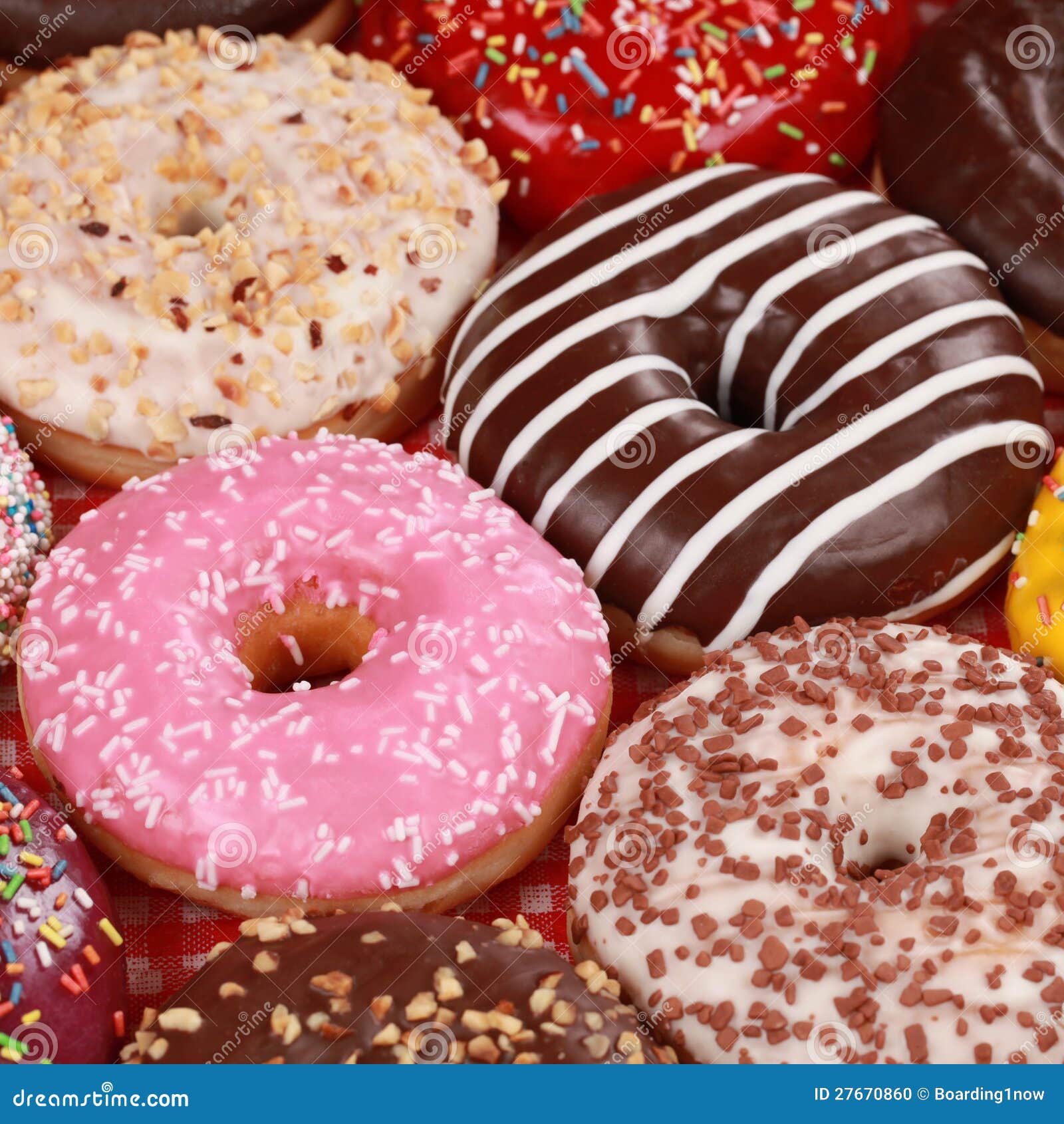 Fresh Donuts stock photo. Image of sweets, chocolate - 27670860