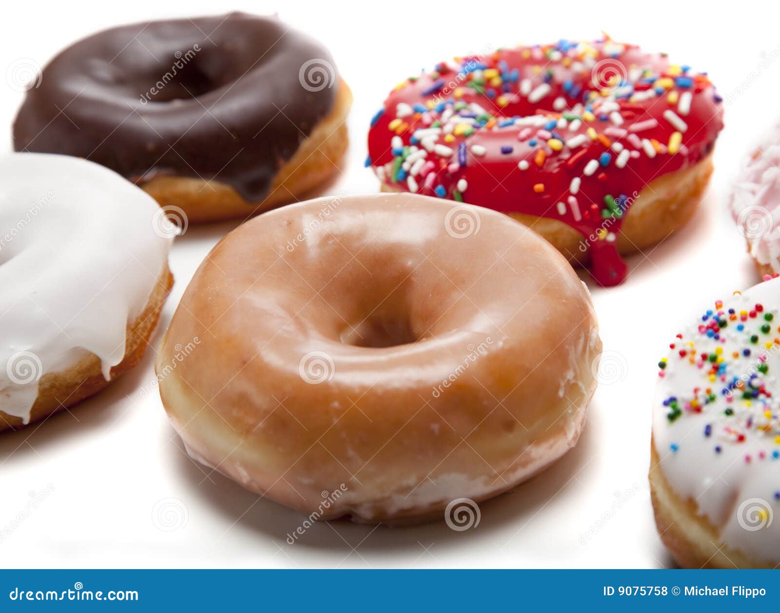 Fresh Donuts stock photo. Image of background, horizontal - 9075758