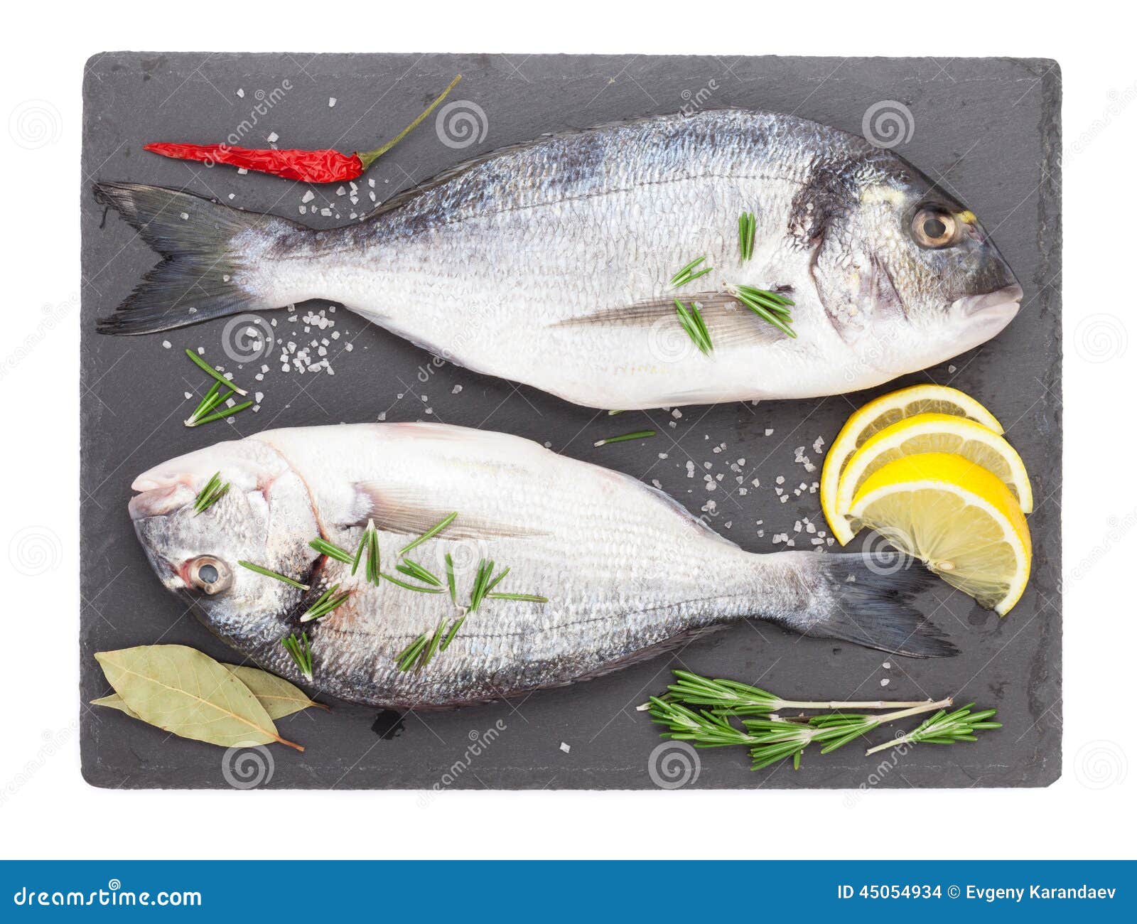 Fresh Dorado Fish with Spices Stock Photo - Image of isolated, pepper ...