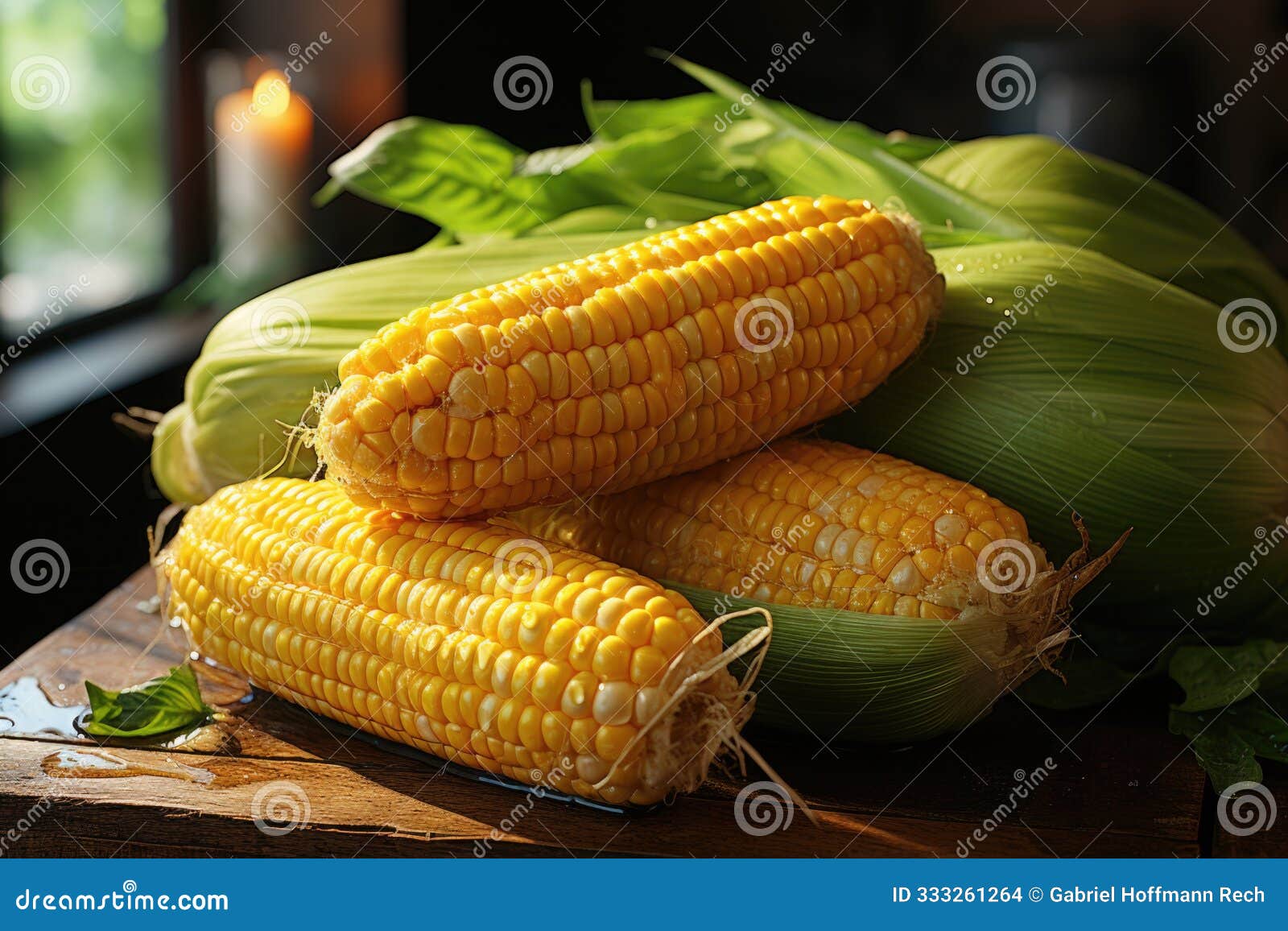 Fresh Double Corn Isolated on the White Background Stock Illustration ...
