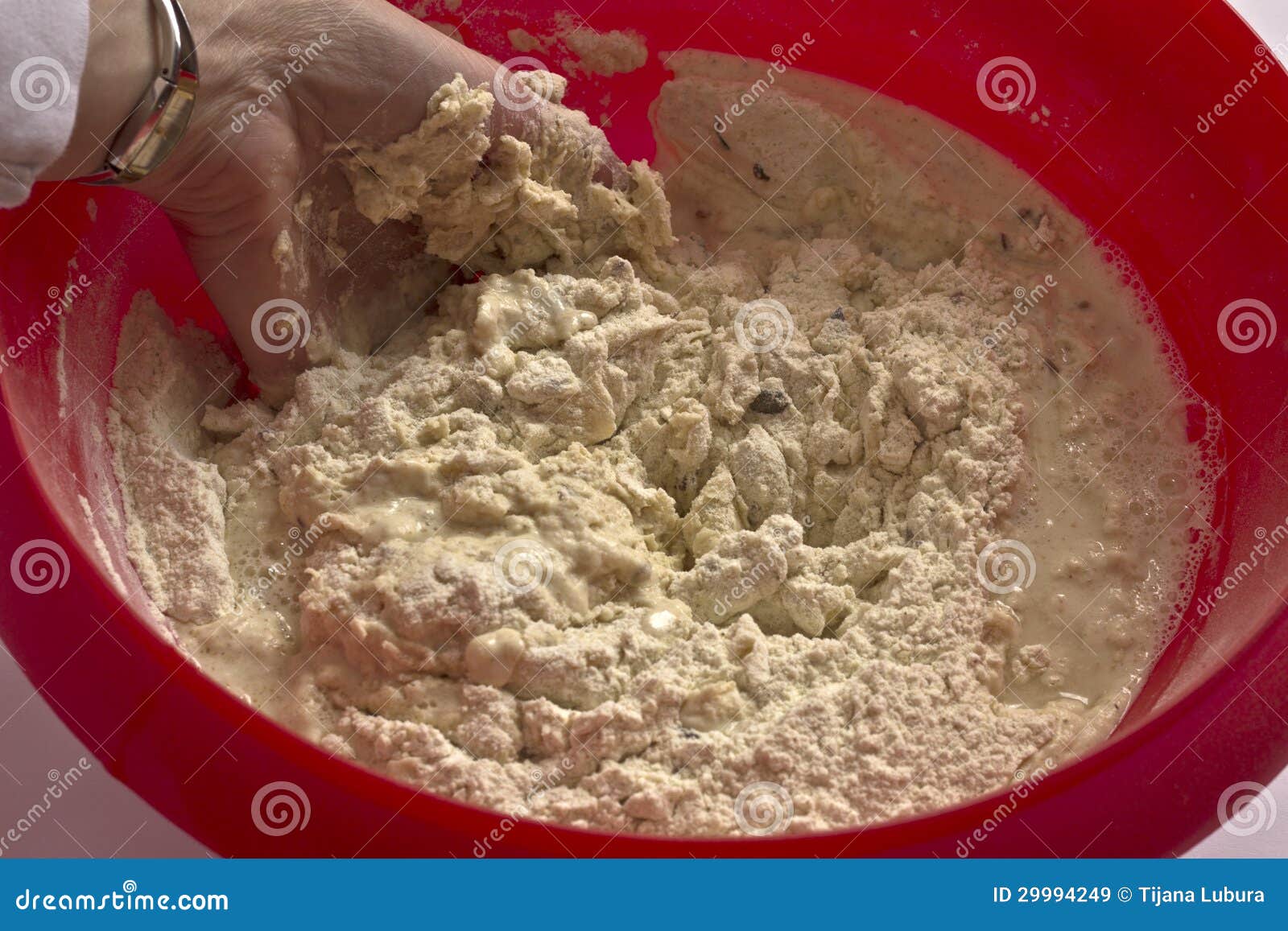 Fresh dough for bread stock image. Image of bake, homemade - 29994249