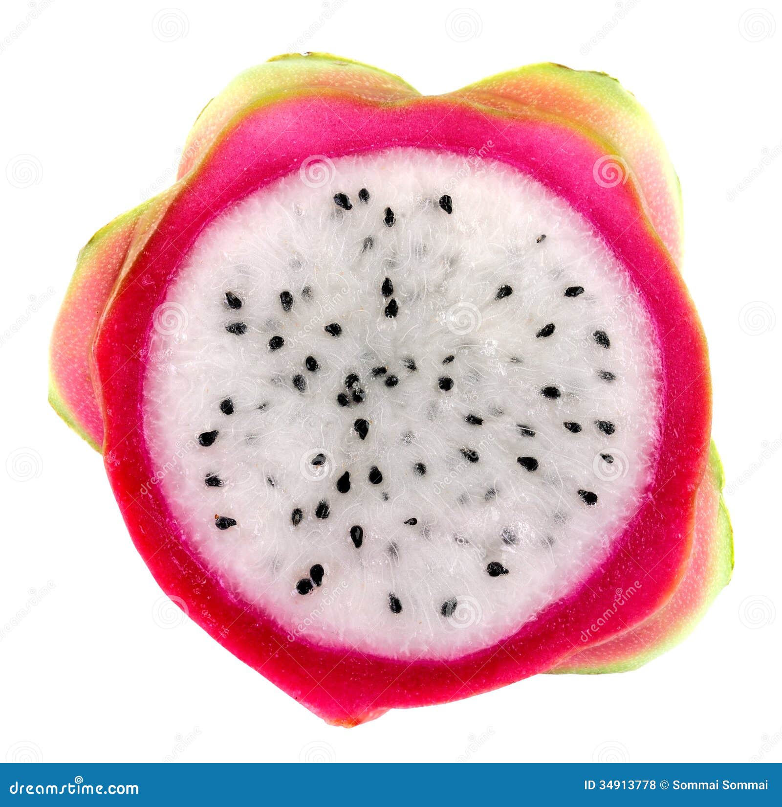 Fresh Dragon Fruit And Soursop Fruit Isolated On A White Background ...