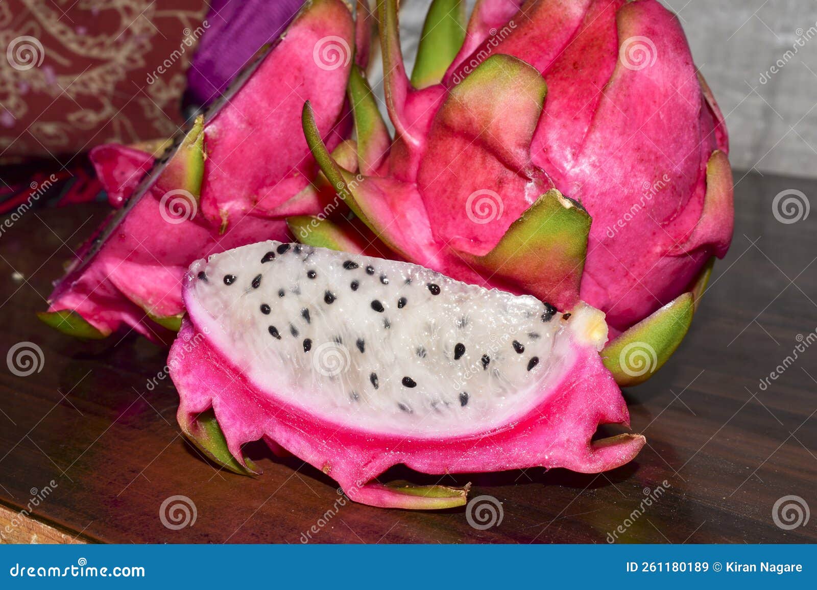 Fresh Dragon ( Pitaya ) stock image. Image of exotic - 261180189