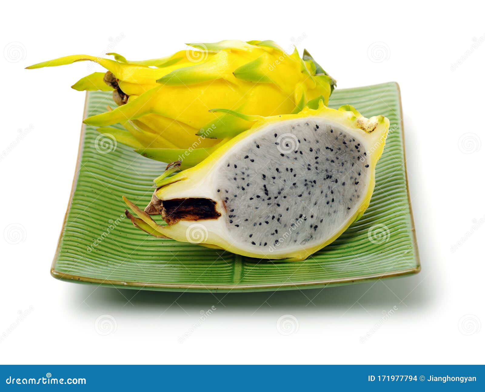 Fresh Dragon Yellow Shell Fruit Stock Photo - Image of color, healthy ...