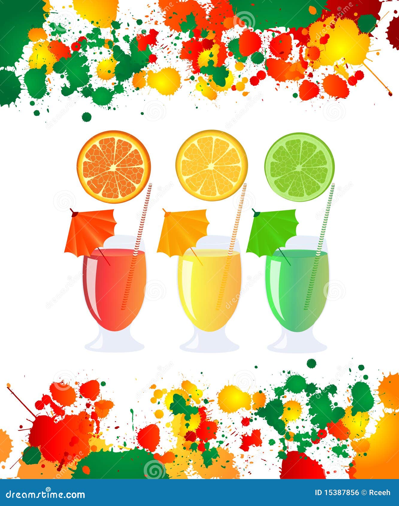 Fresh drinks stock vector. Illustration of fresh, drink - 15387856
