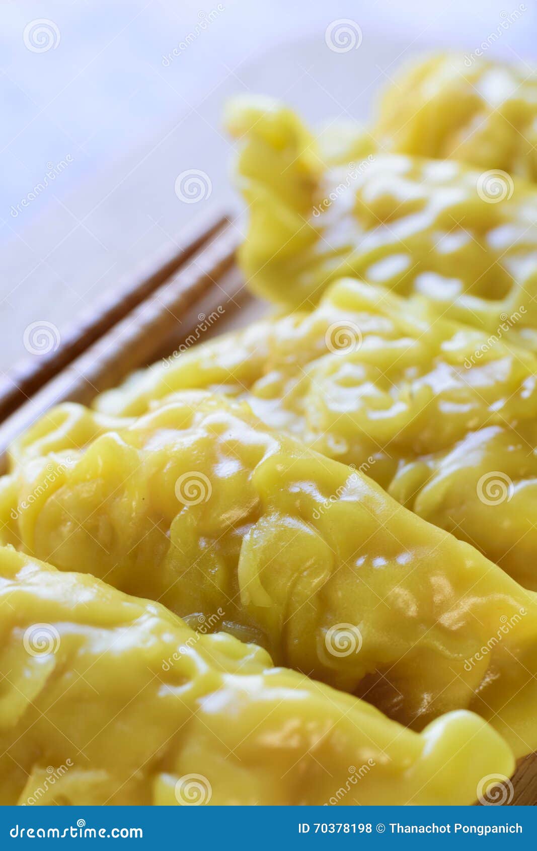 Fresh Dumpling on Plate with Hot Steams. Stock Photo - Image of ...