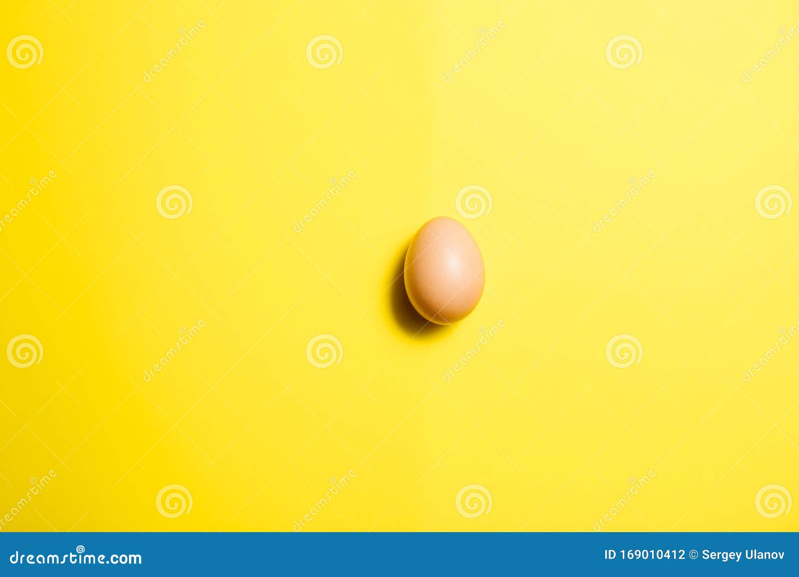 Fresh Easter Egg on a Yellow Background. Happy Easter Stock Photo ...