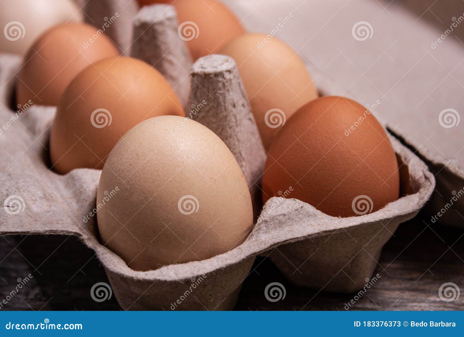 Fresh eggs in a box stock image. Image of eggshell, fragile - 183376373