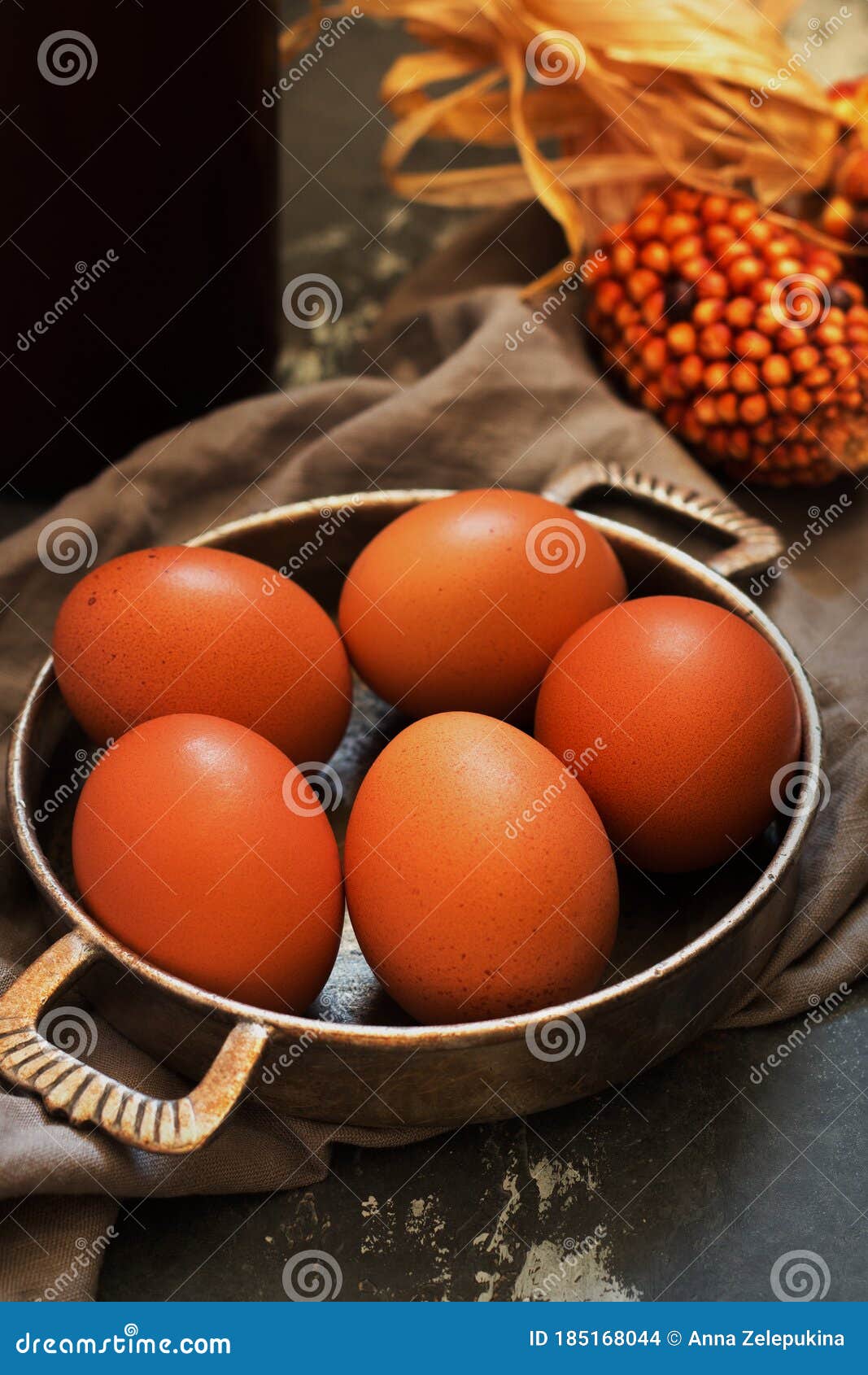 Fresh eggs with corn i stock photo. Image of diet, snack - 185168044