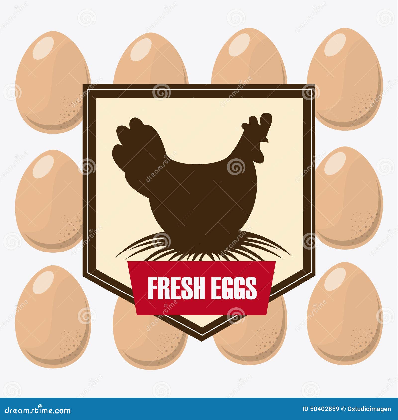 Fresh eggs stock vector. Illustration of ecology, food - 50402859