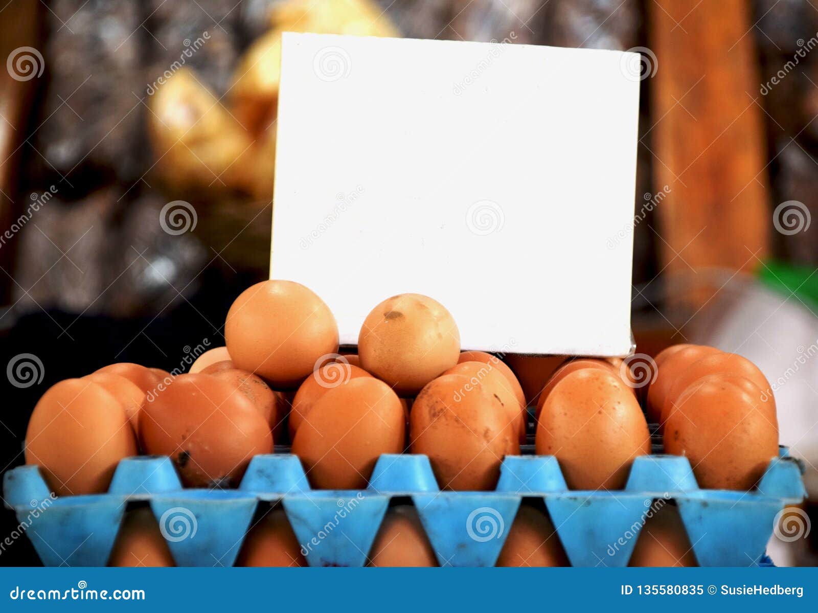 Fresh Eggs at Display in the Supermarket Stock Image - Image of display ...