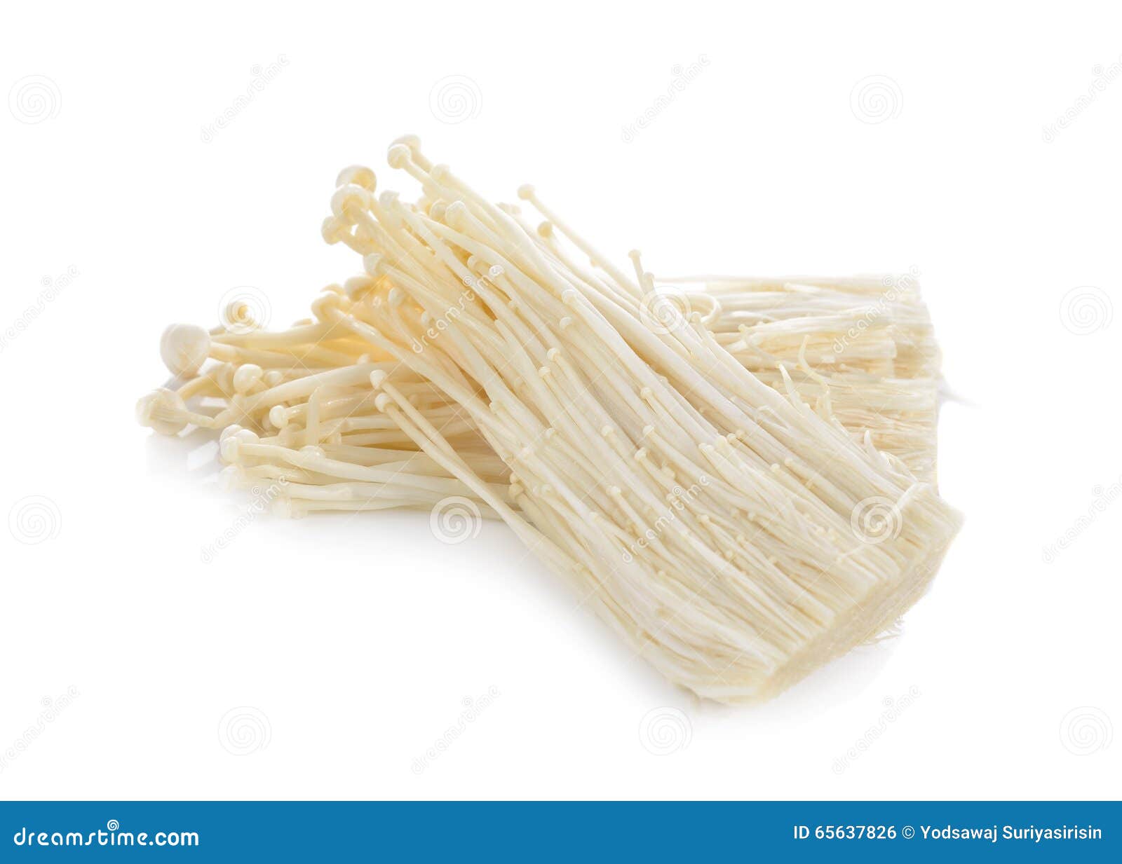 Fresh Enoki Mushrooms on White Stock Photo - Image of fresh, heap: 65637826