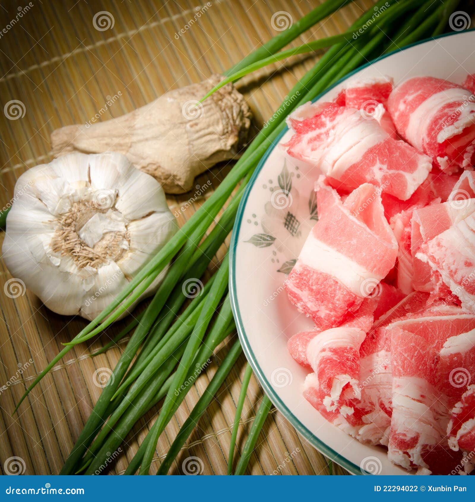 Fresh fat beef slices stock photo. Image of isolated - 22294022